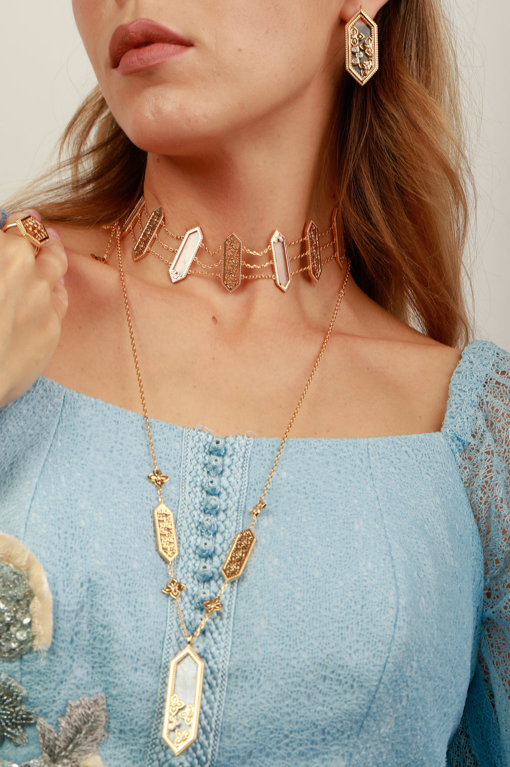 Dana Long Necklace (transparent) – Le Soleil